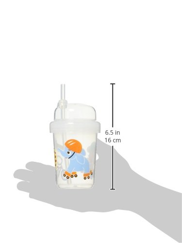 nuSpin Kids 8 oz Zoomi Straw Sippy Cup, Safari Animals Style