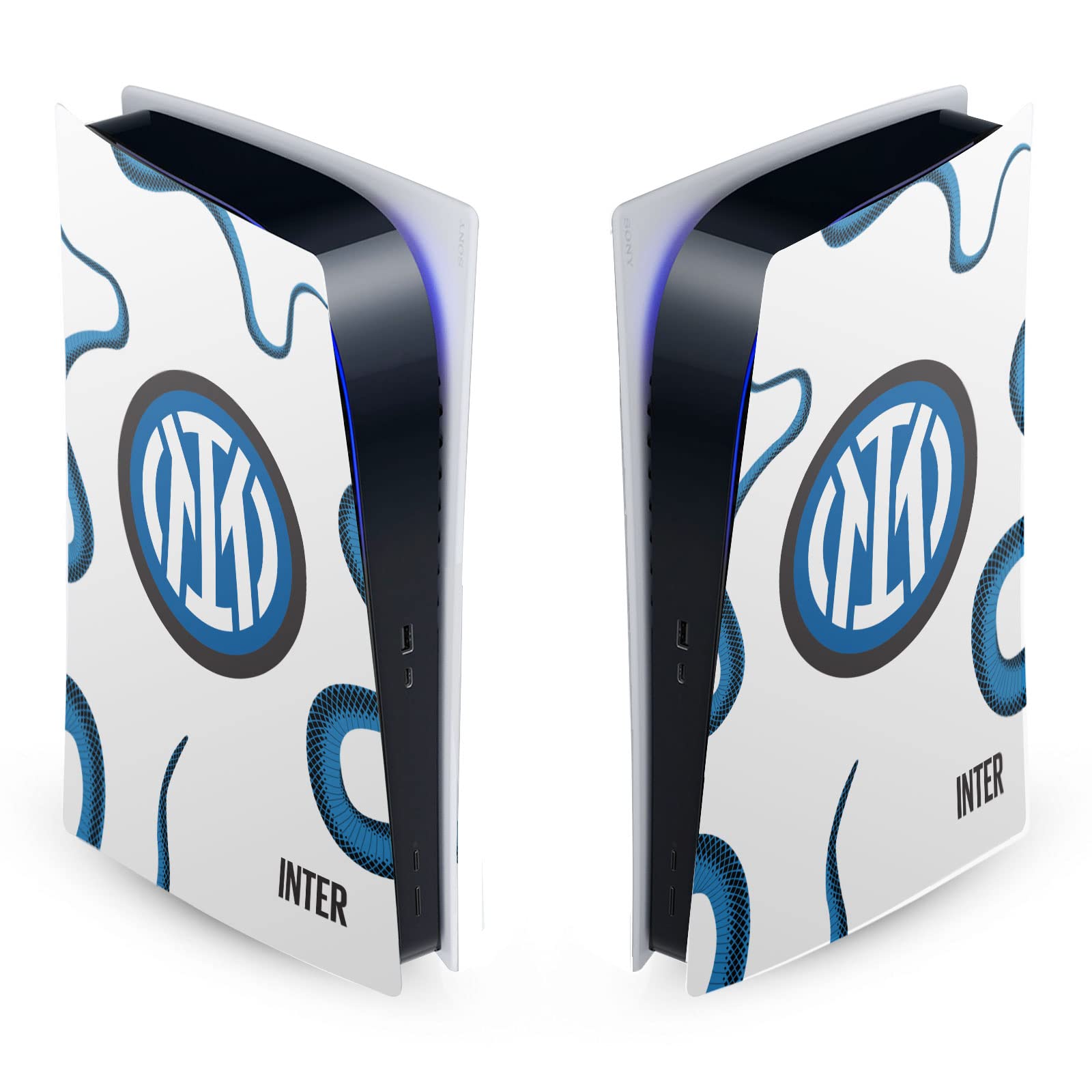 Head Case Designs Officially Licensed Inter Milan Away 2021/22 Crest Kit Vinyl Faceplate Sticker Gaming Skin Decal Cover Compatible With Sony PlayStation 5 PS5 Digital Edition Console