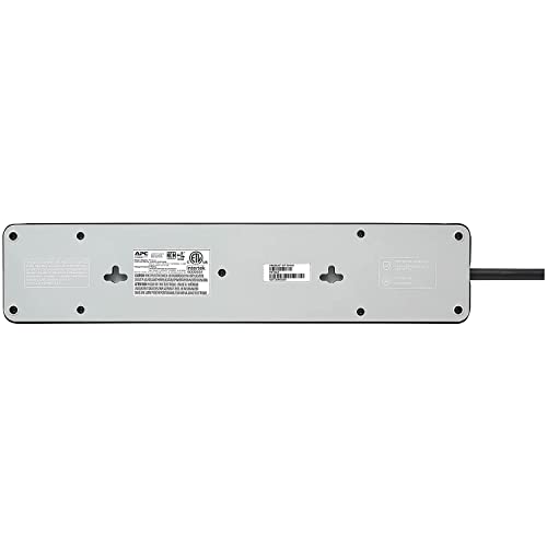 APC Surge Protector Power Strip with USB Charging Ports, PH12U2, 2160 Joules, Flat Plug, 12 Outlets Black