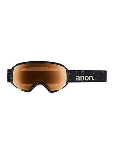 Anon Women's WM1 Goggle with Spare Lens, Topo Black Frame Sonar Night Lens; Spare Lens: Sonar Green
