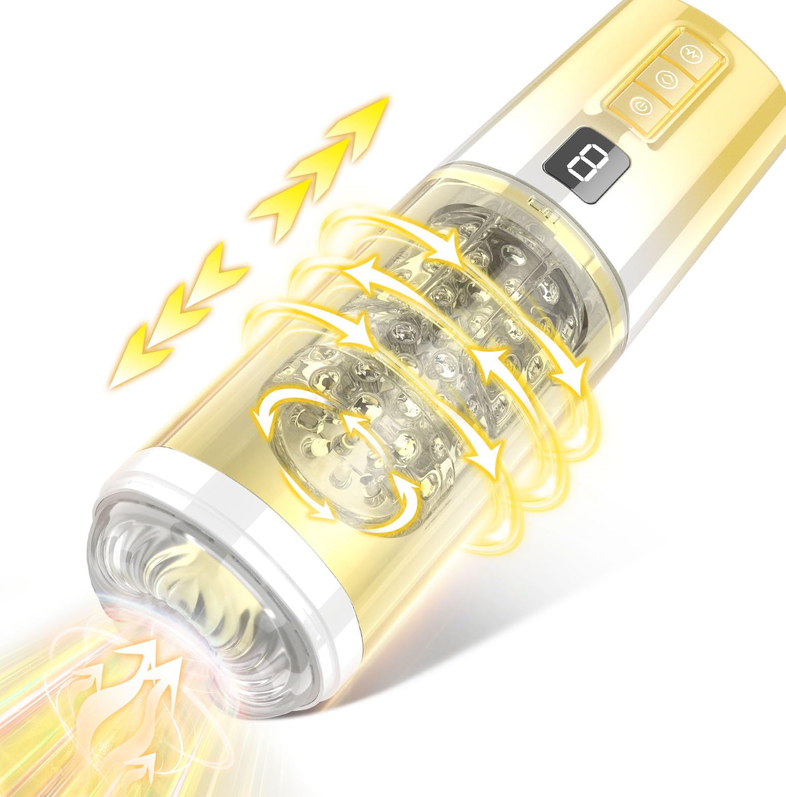Automatic Penis Pump Male Sex Toy with 9 Thrusting & Rotating Modes, 3D Realistic Textured Pocket Pussy Male Stroker for Men
