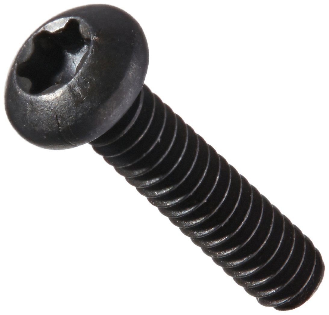 Small Parts Steel Pan Head Machine Screw, Black Oxide Finish, Meets ASME B18.6.3, T10 Star Drive, #4-40 Thread Size, 1/2" Length, Fully Threaded, Imported (Pack of 100)