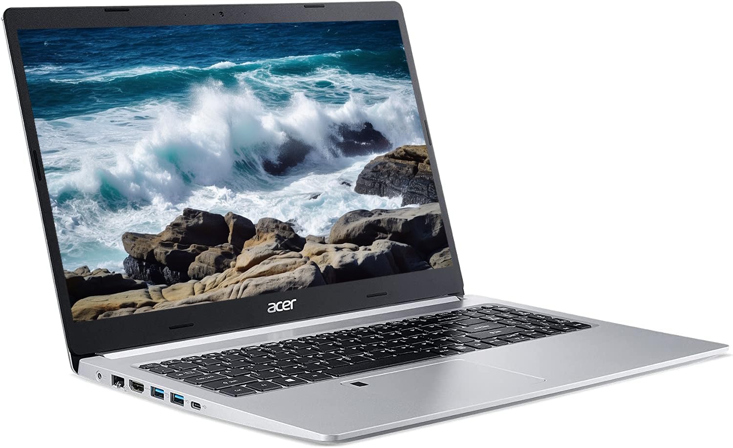 Acer 15.6'' Aspire 5 Slim Laptop with Backlit KB & Fingerprint Reader, AMD Ryzen Quad-Core Processor, 36GB RAM, 1TB SSD, RJ-45 Ethernet Port, Wi-Fi 6, Webcam, HDMI, NLY MP, Windows 11, Silver