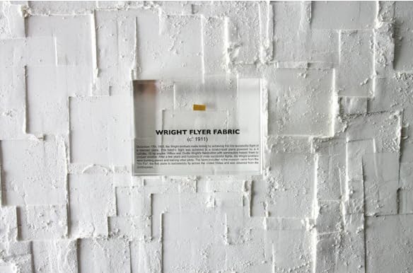 Authentic Wright Flyer Fabric Artifact Display, Encased in Lucite Acrylic, 3x4x1 Inches, Handmade in The USA, Aviation History Collectible, for Display or Education Purposes,