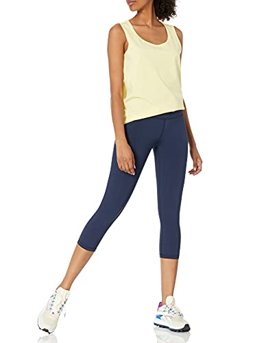 Amazon Essentials Women's Classic-Fit 100% Cotton Sleeveless Tank Top, Pack of 2, Light Yellow/Golden Yellow, Large