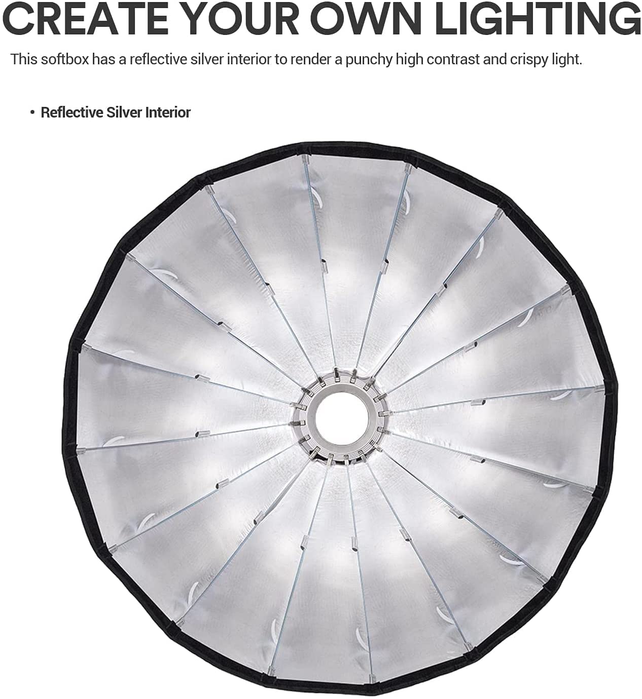 Godox QR-P70 27.5 Inch Parabolic Softbox Bowens Mount, Quick-Setup Quick-Folding, with Front & Inner Diffuser and Carrying Bag for Godox SL60W VL150 UL150 SL150II SZ150 and Other Bowen Mount Lights…