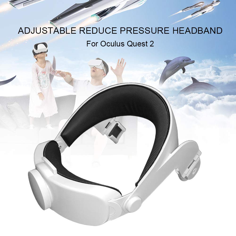 Balana Head Strap for Oculus Quest 2,Adjustable Head Pad Replacement Reduce Head Pressure Comfortable VR Accessories with Head Cushion