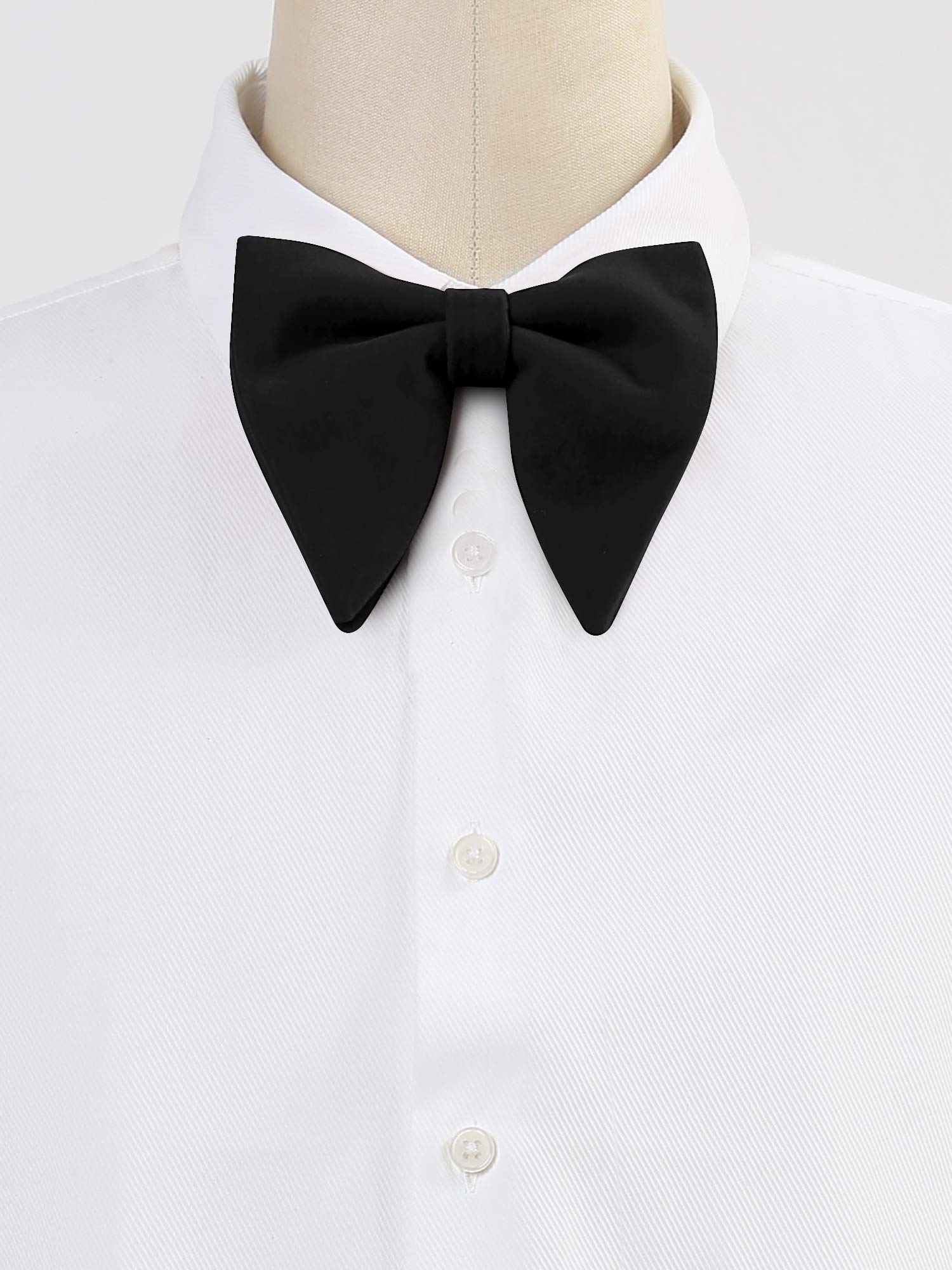 Allegra K Solid Pre-tied Bow Ties for Women Men Formal Party Prom Bowties Velvet One Size Black