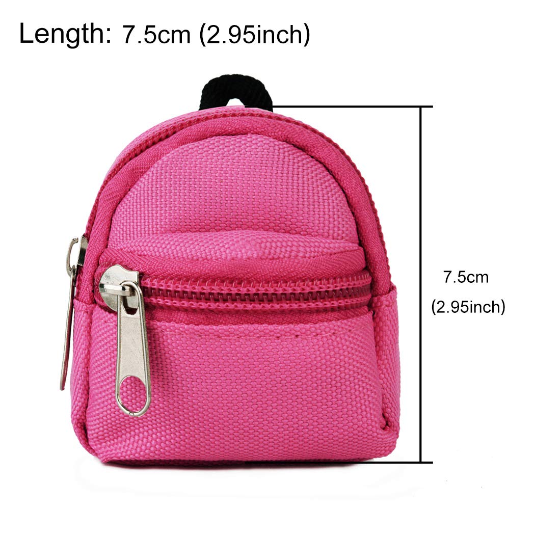 Aniwon 8PCS Doll Backpack for Doll Bags, Cute Zipper Backpack Mini Doll Bag Doll Accessories for Doll Backpack Doll Accessories