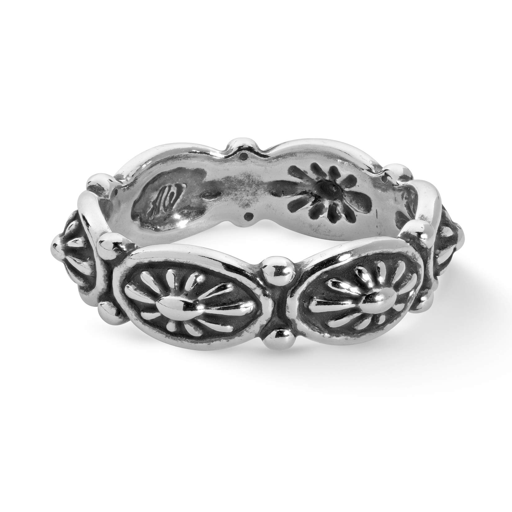 American West Sterling Silver Women's Ring Concha Design Size 6