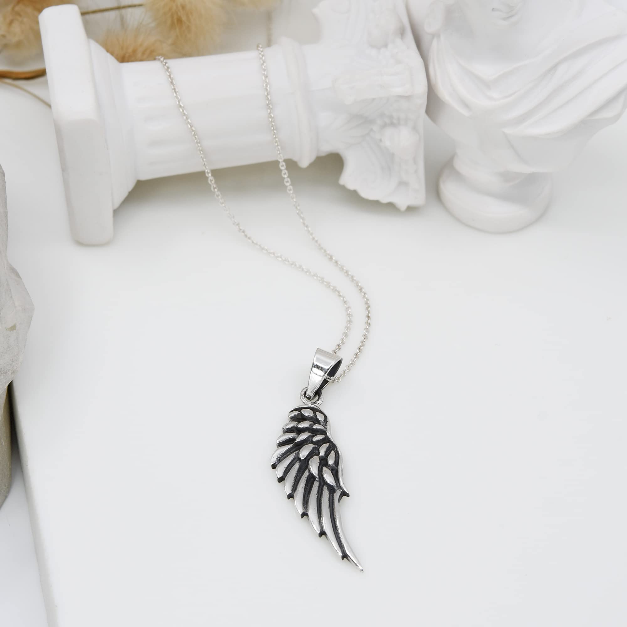 AerraVida Heavenly Angel Wing .925 Sterling Silver Pendant | Cute Wings of Angel DIY Pendant for Women