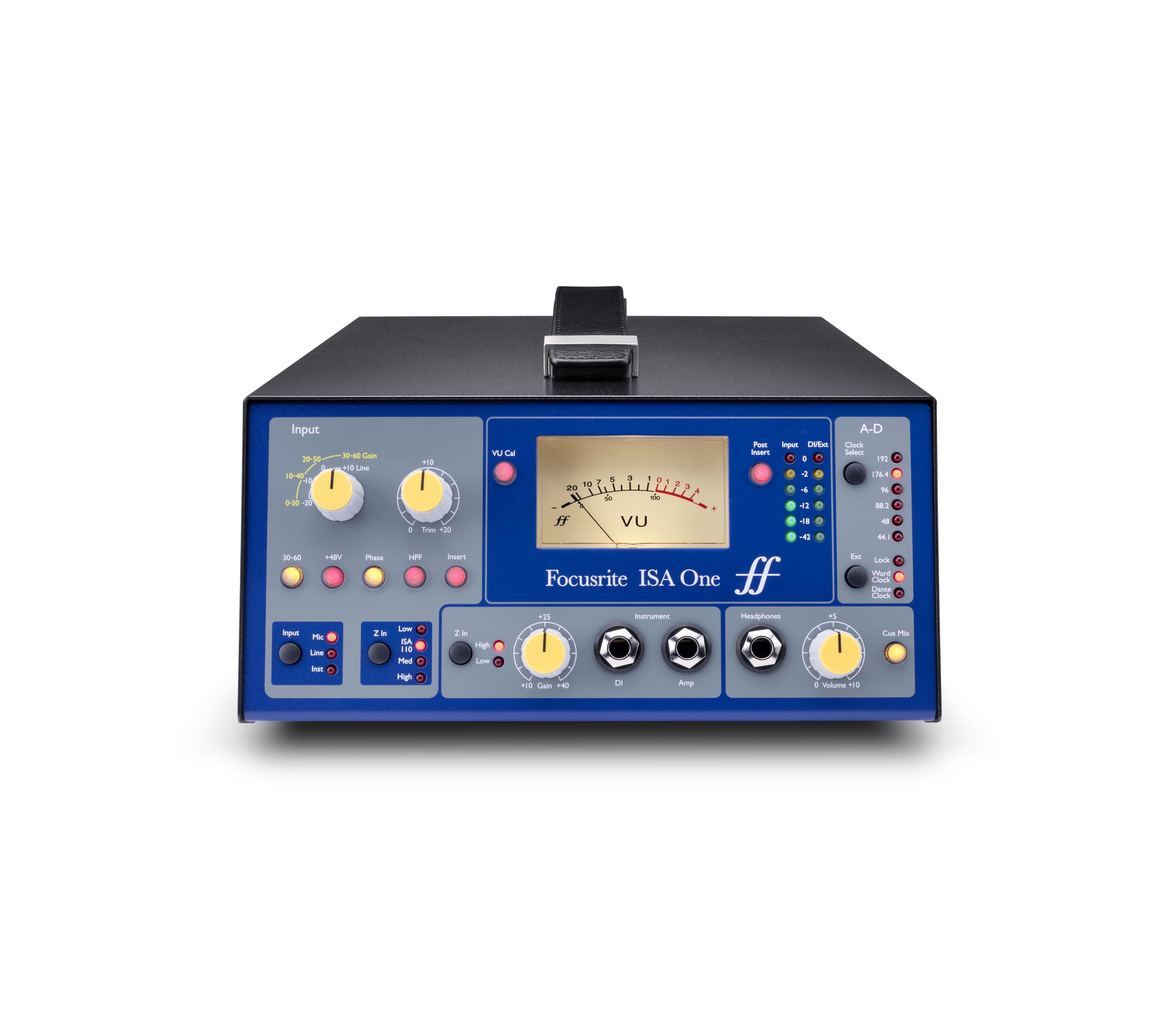 Focusrite ISA One Heritage mic pre with independent DI, variable impedance selector and independent headphone amp