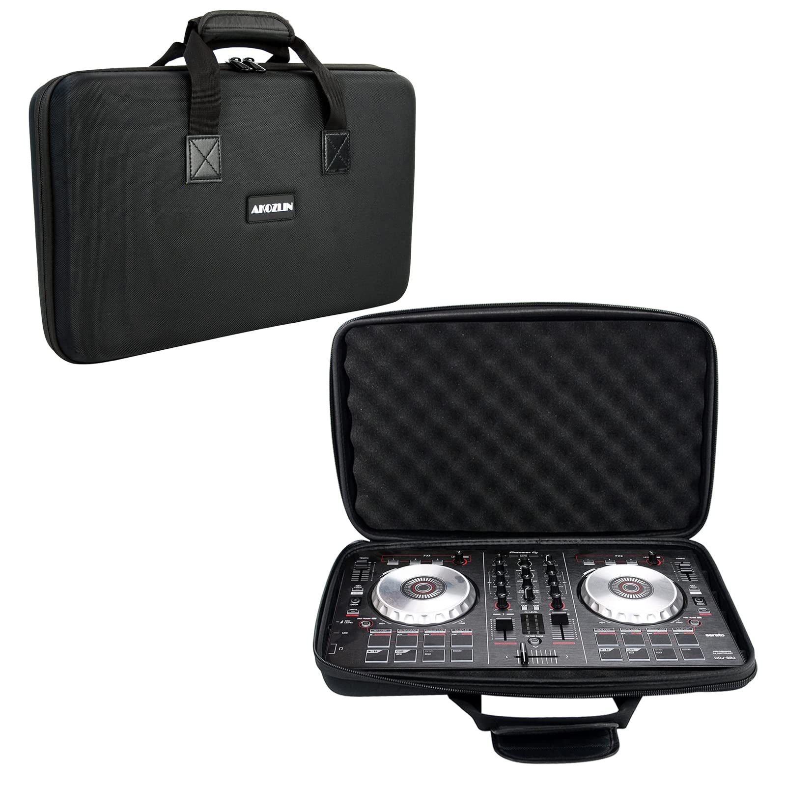 AKOZLIN Double Sponge Protective EVA Hard Case for Pioneer DJ DDJ-SB2 / DDJ-SB3 SB RB 400 Portable 2-channel Performance DJ Controller