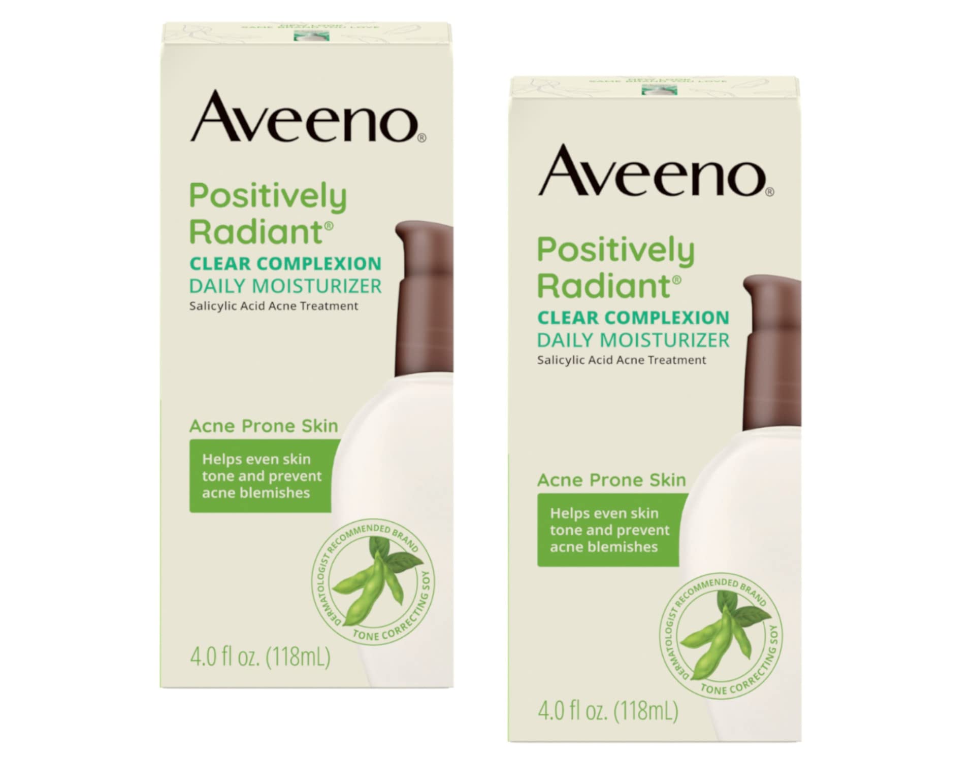 AVEENO Active Naturals Clear Complexion Daily Moisturizer 4 oz (2 Pack)#