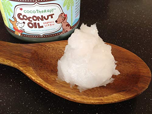CocoTherapy Organic Virgin Coconut Oil, 8 Ounces, Natural Supplement for Dog Skin Coat Digestion and Immunity