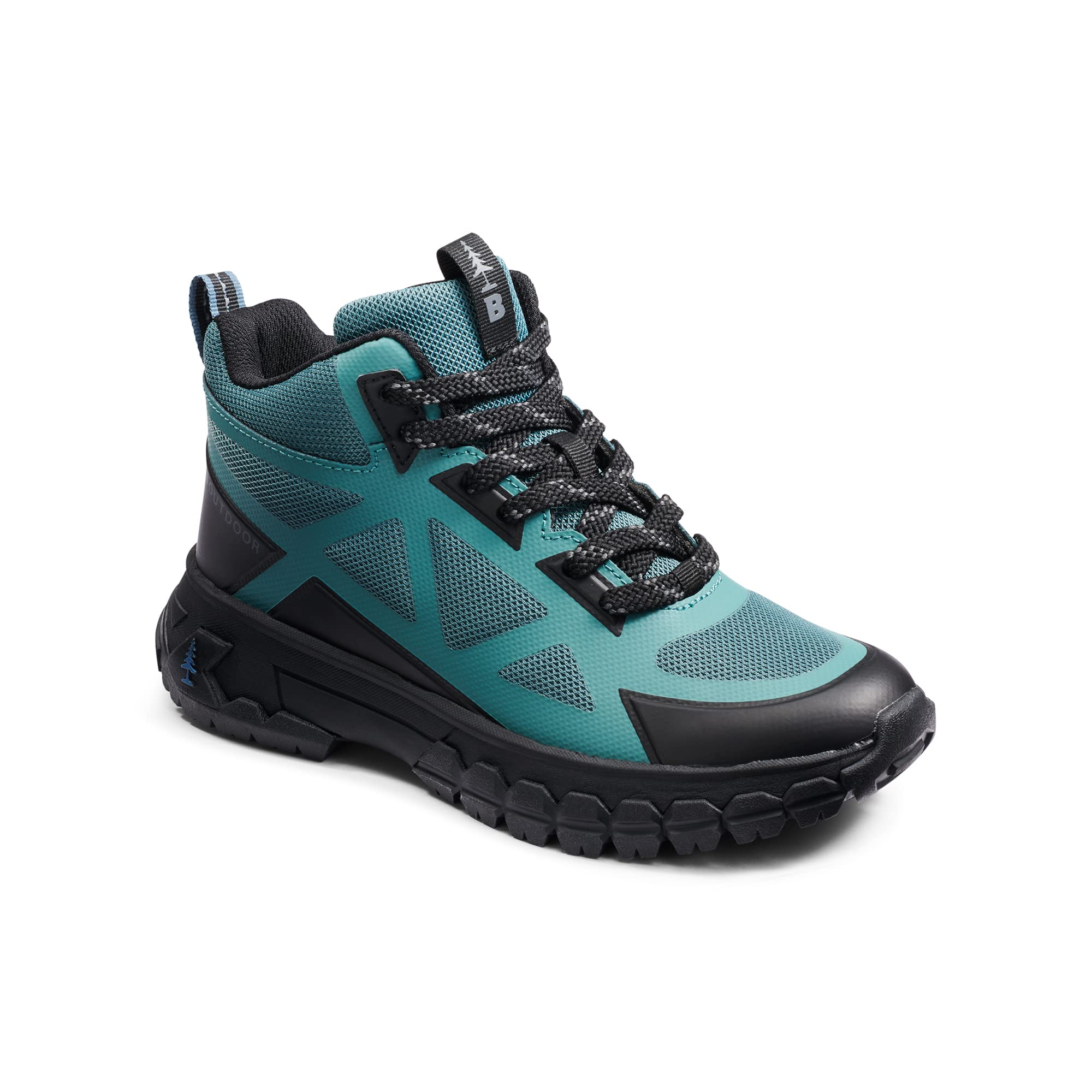 BASS OUTDOOR Women's Peak Seamless Hiker Mid Hiking Boot, NTH/Atlantic, 6.5