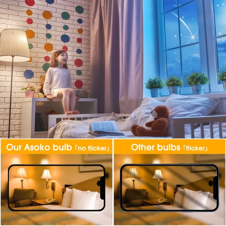 ASOKO LED Edison Vintage Clear Bulbs, 4W 4000K Daylight White, Dimmable LED Edison Bulb Antique LED Filament Bulbs, Clear Glass, 40W Equivalent, 380LM, ST64, E26 Base (4W-4000K-6Pack)