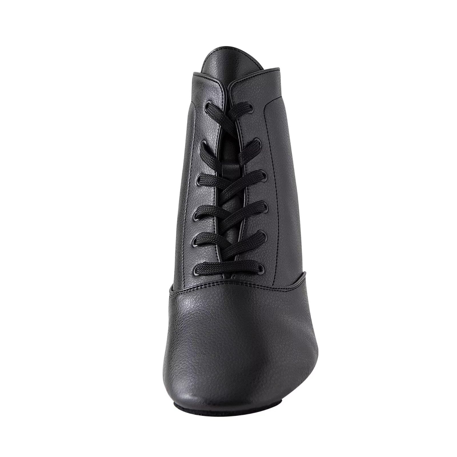 ARCLIBER Jazz Dance Boots for Women and Men's Lace Up Jazz Dance Shoes PU Leather, Black-9.5US