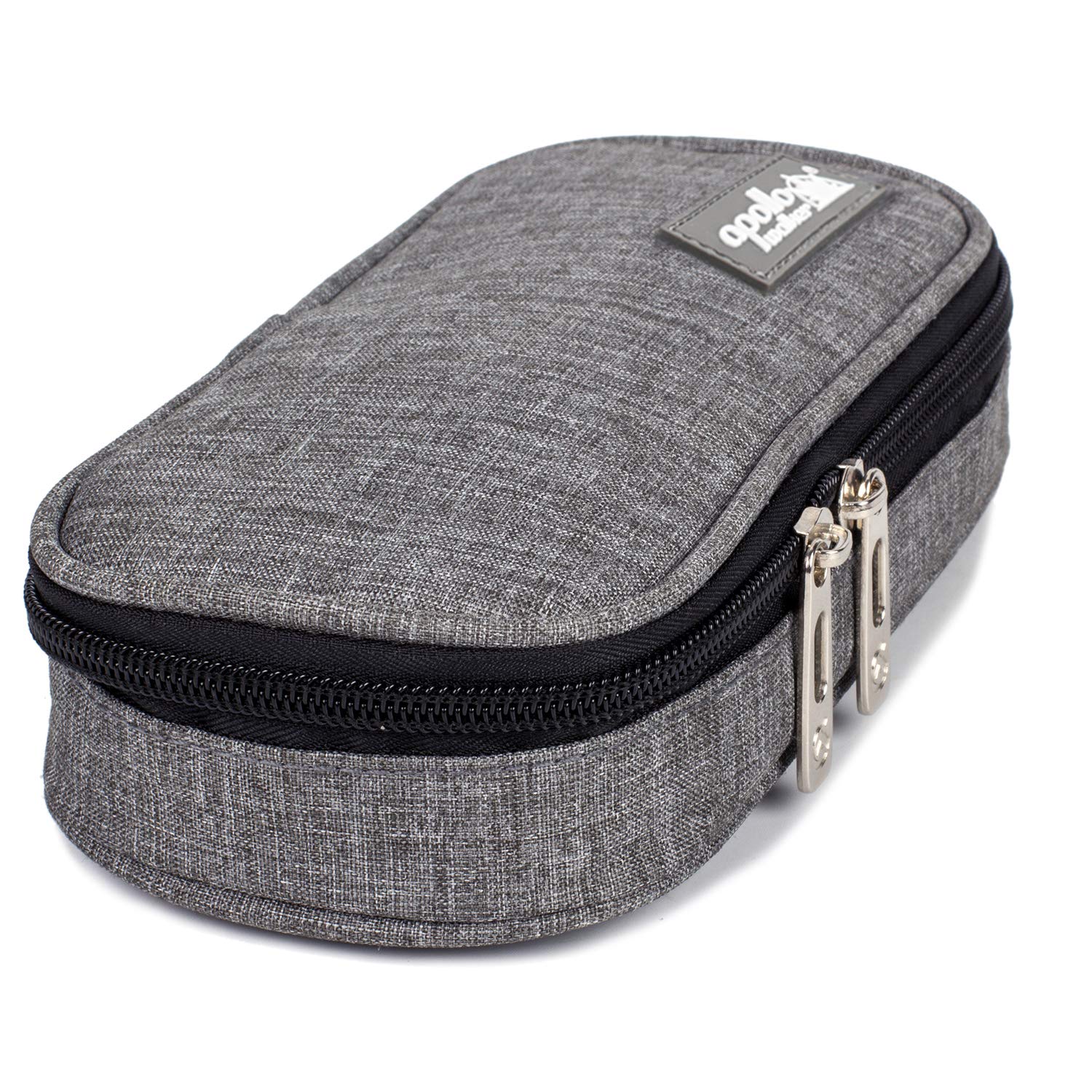 Apollo Walker Insulin Cooler Travel Case Diabetic Medication Cooler with 2 Ice Packs and Insulation Liner(Gray)