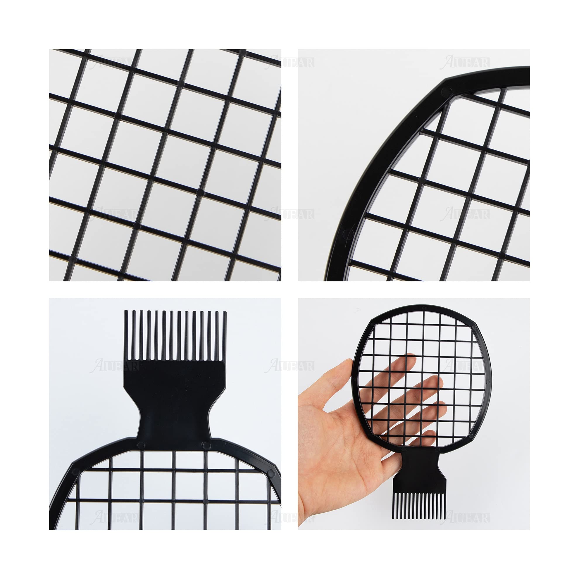 AUEAR, Black Plastic Hair Coil Comb Natural Curly Twist Hair Brush (Twist Comb)