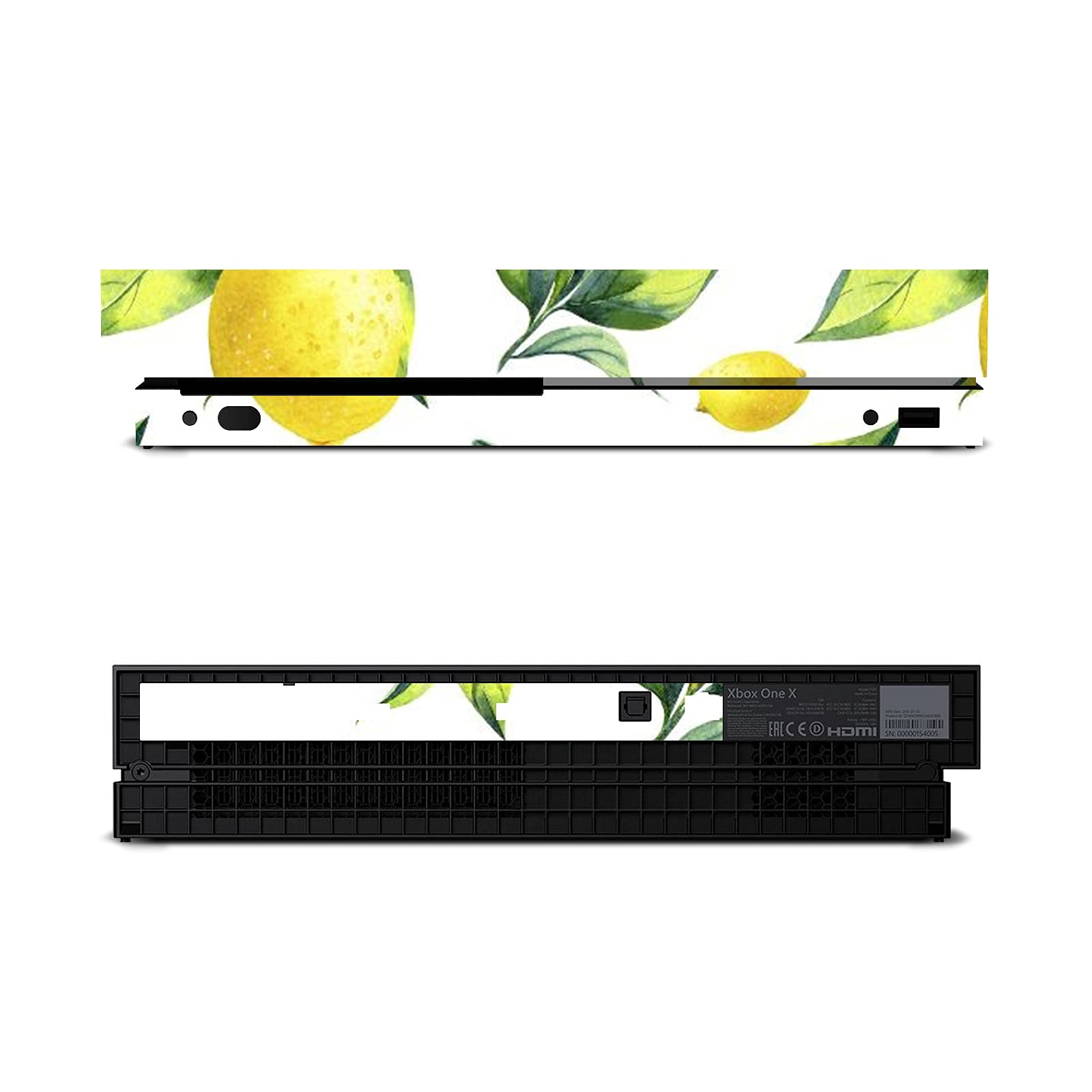 Head Case Designs Officially Licensed Haroulita White Lemons Art Mix Vinyl Sticker Gaming Skin Case Cover Compatible With Xbox One X Console and Controller Bundle
