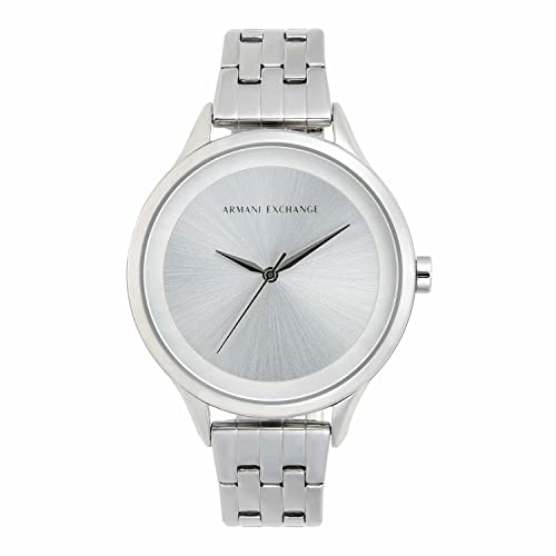 Armani Exchange A|X Women's Analog-Quartz Watch with Stainless-Steel Strap, Silver, 14 (Model: AX5600)