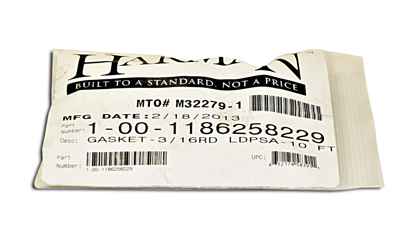 HHT AnNido Harman Glass Gasket 3/16 x 10' with self Adhesive fits The Accentra 52i, XXV, & Accentra Insert. 1-00-1186258229
