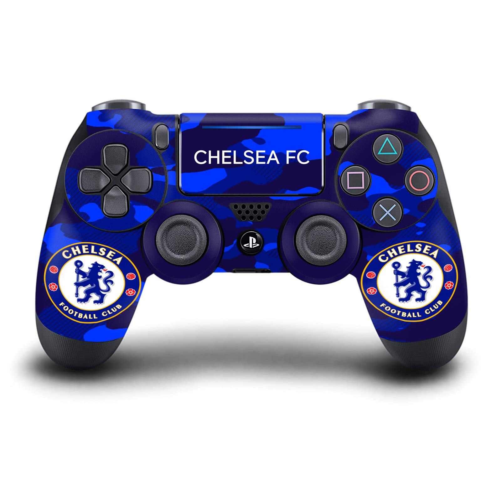 Head Case Designs Officially Licensed Chelsea Football Club Camouflage Mixed Logo Vinyl Sticker Gaming Skin Case Cover Compatible With Sony PlayStation 4 PS4 DualShock 4 Controller