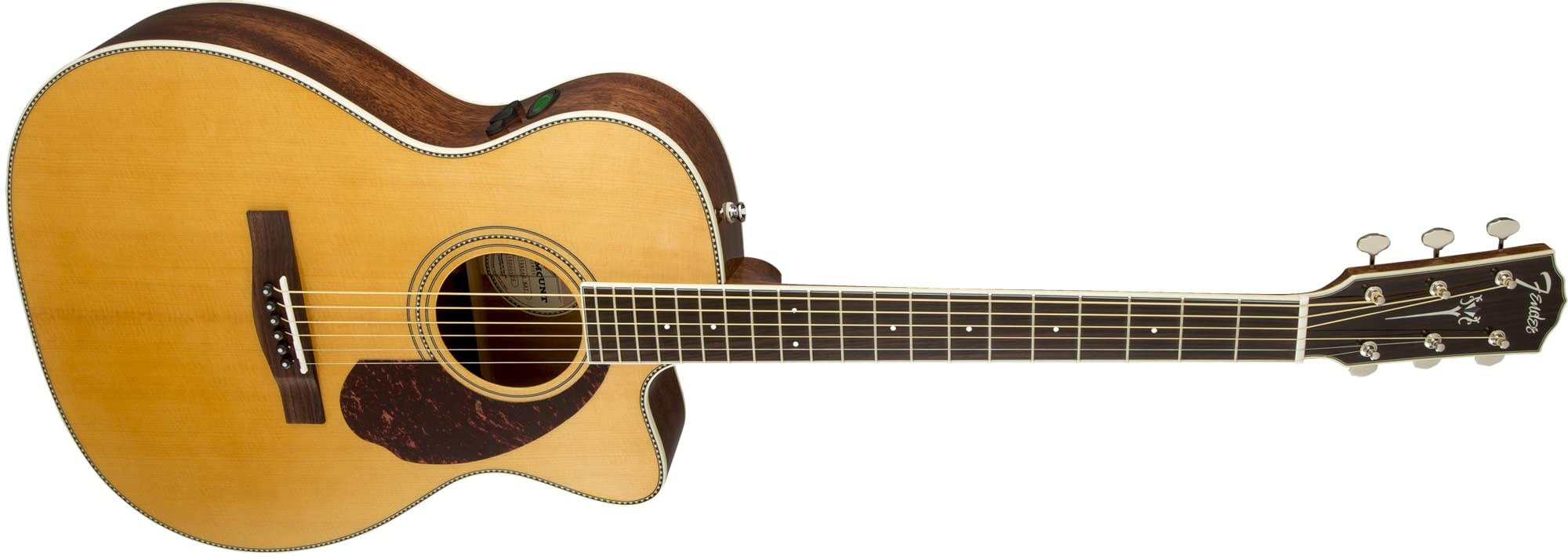 Fender Paramount PM-3 All-Mahogany Triple-0 Acoustic Guitar, with 2-Year Warranty, Natural, with Case