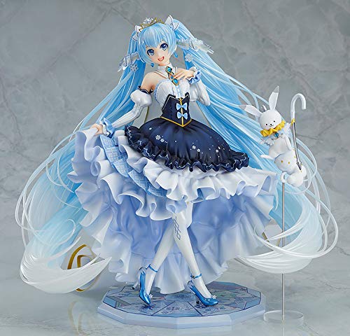Good Smile Character Vocal Series 01: Hatsune Miku Snow Princess Version 1: 7 Scale PVC Figure,Multicolor,G94134