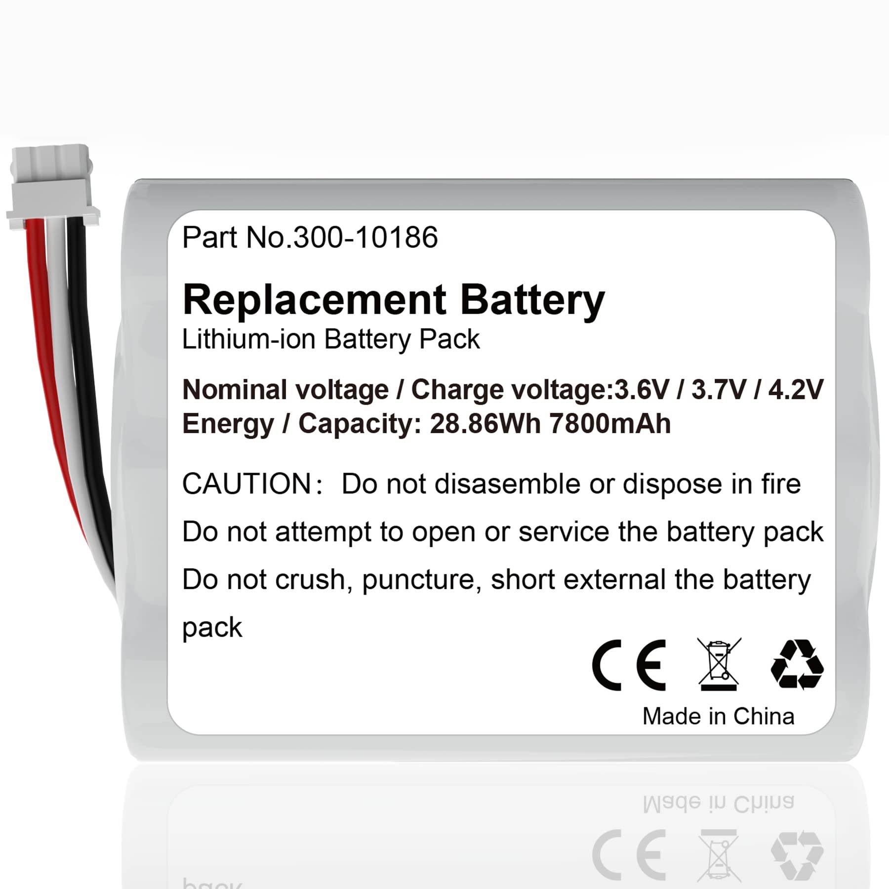 Aiobuvr Replacement Battery 300-10186 for ADT Command Smart Security Panel, ADT Replacement Battery 3.7V 7800mAh