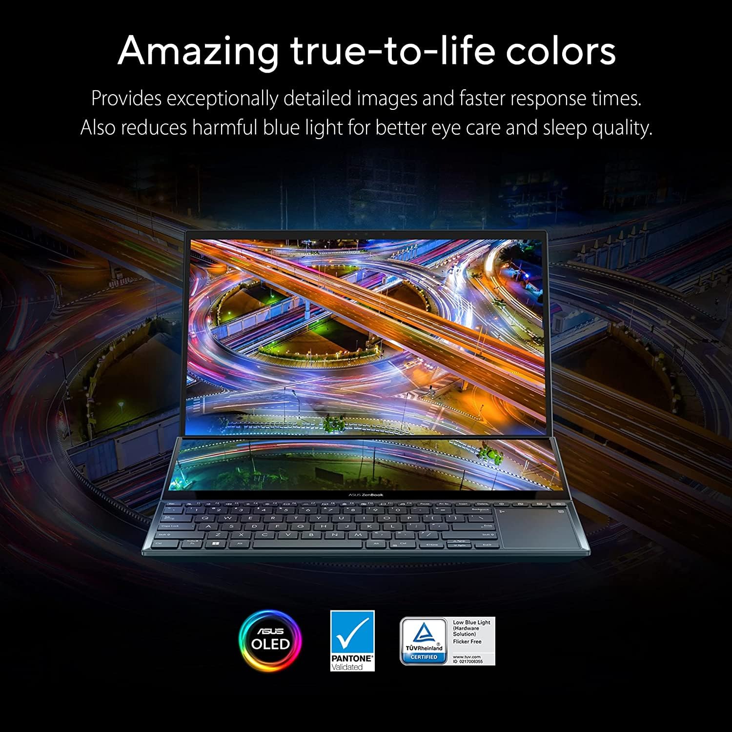 Asus ZenBook Pro Duo 15.6” OLED 4K UHD Touch Laptop, Intel 14Cores i7-12700H, NVIDIA GeForce RTX 3060, ScreenPad Plus, Harman/Kardon, Thunderbolt 4, Windows 11 Home (16GB RAM | 2TB PCIe SSD)