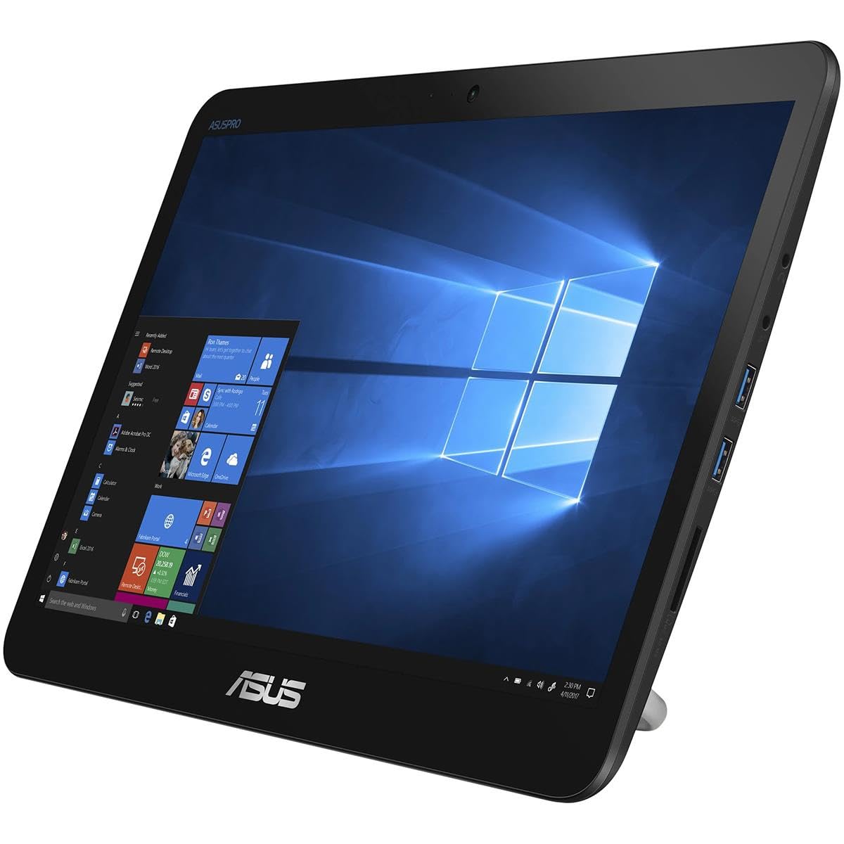 ASUS All-in-One Desktop PC, 15.6-inch LED Back-lit HD Touch Display, Intel Celeron N4020 Processor, 4GB DDR4 RAM, 128GB SATA SSD, Windows 10 Pro, V161GAR-XH001T,Black