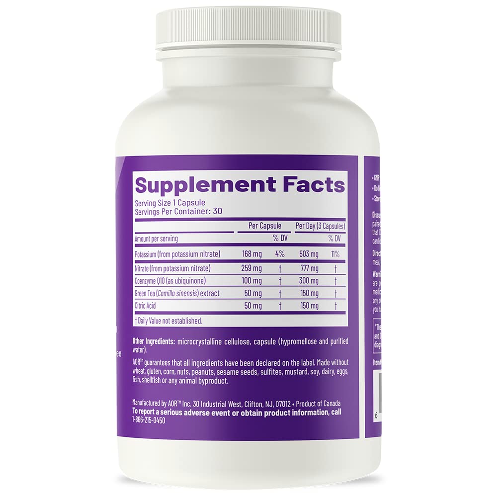 AOR, CardioNox, Supports healthy cardiovascular function, blood pressure and oxygenation, 30 Capsules (30 Servings)