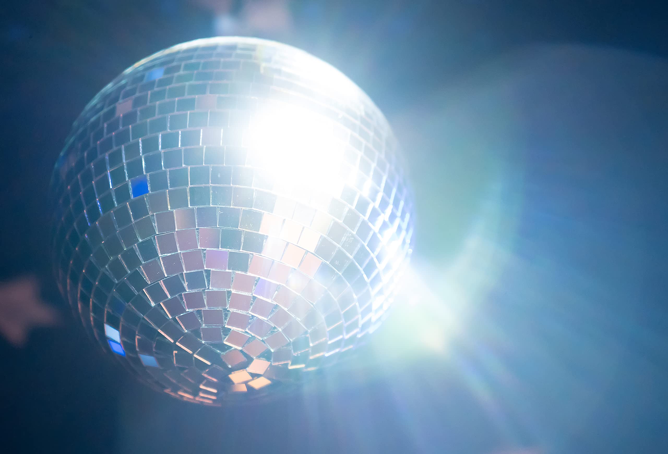 The Dreidel Company Mirror Disco Ball 6" Inch, Silver Hanging Ball with Attached String for Ring, Reflects Light, Fun Party Home Bands Decorations, Party Favor (2-Pack)