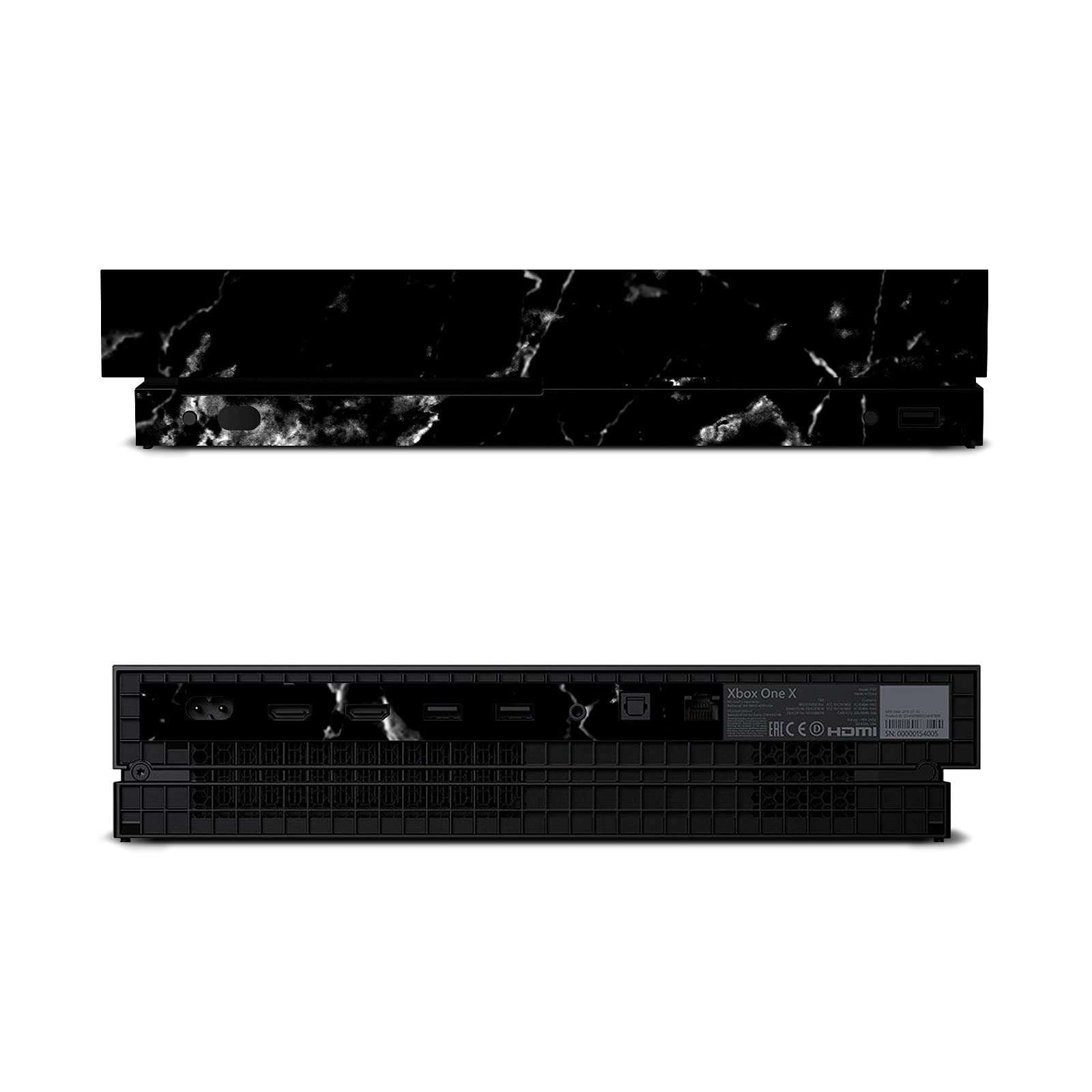 Head Case Designs Officially Licensed Chelsea Football Club Black Marble Mixed Logo Vinyl Sticker Gaming Skin Case Cover Compatible With Xbox One X Console and Controller Bundle