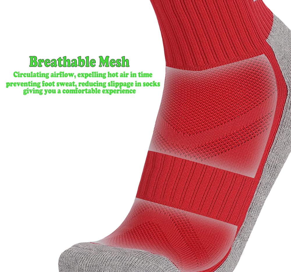 Anti-Skid Socks With Grips Non Slip Socks Ideal For Strenuous Exercise, Yoga, Pilates, Fall Prevention (2 Pairs Black)