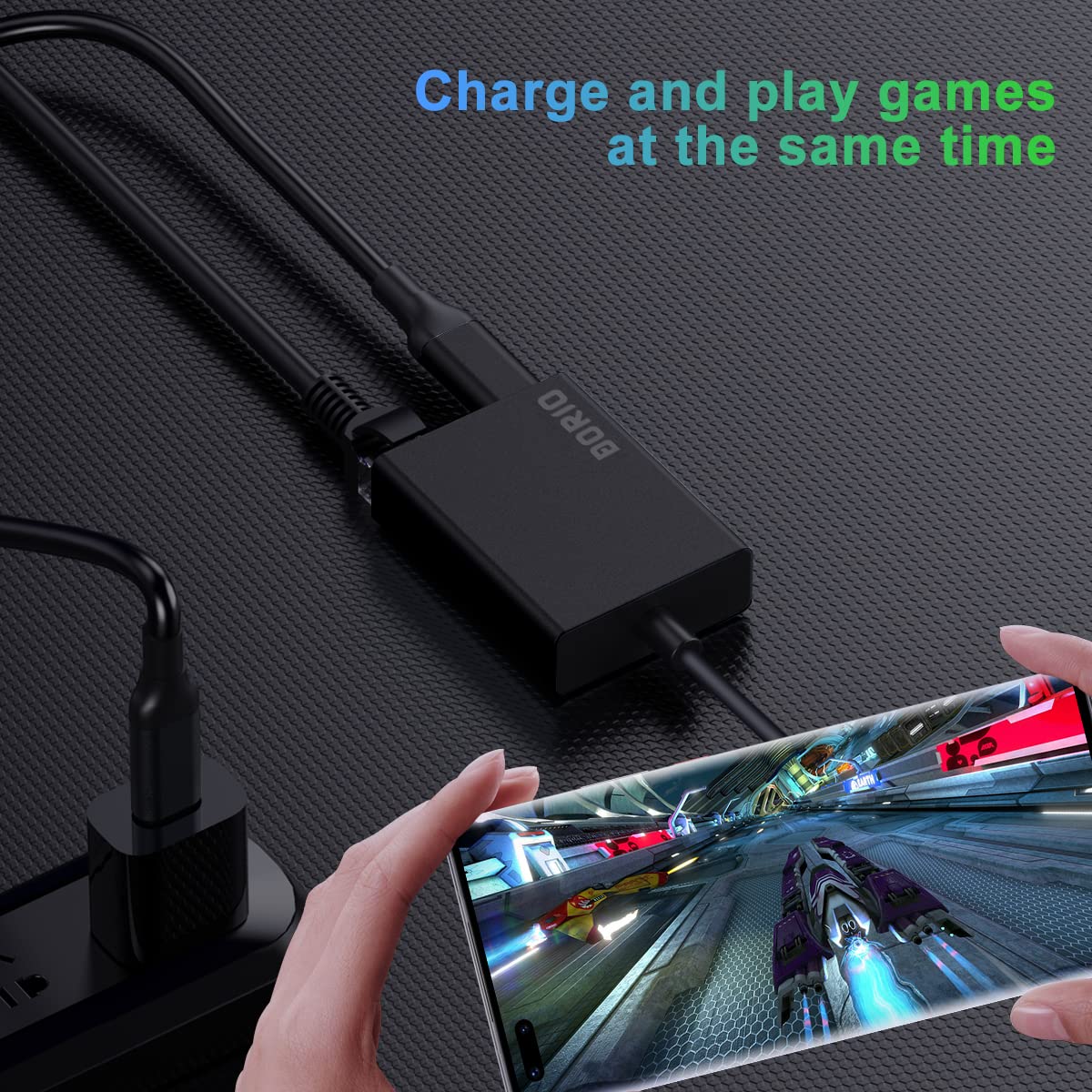 BORIO USB C to Ethernet Adapter + Charge (60W Passthrough Power for Connected Devices, 1000 Mbps Ethernet Speeds),Compatible for Nintendo Switch,MacBook Pro, MacBook Air, Dell XPS and More