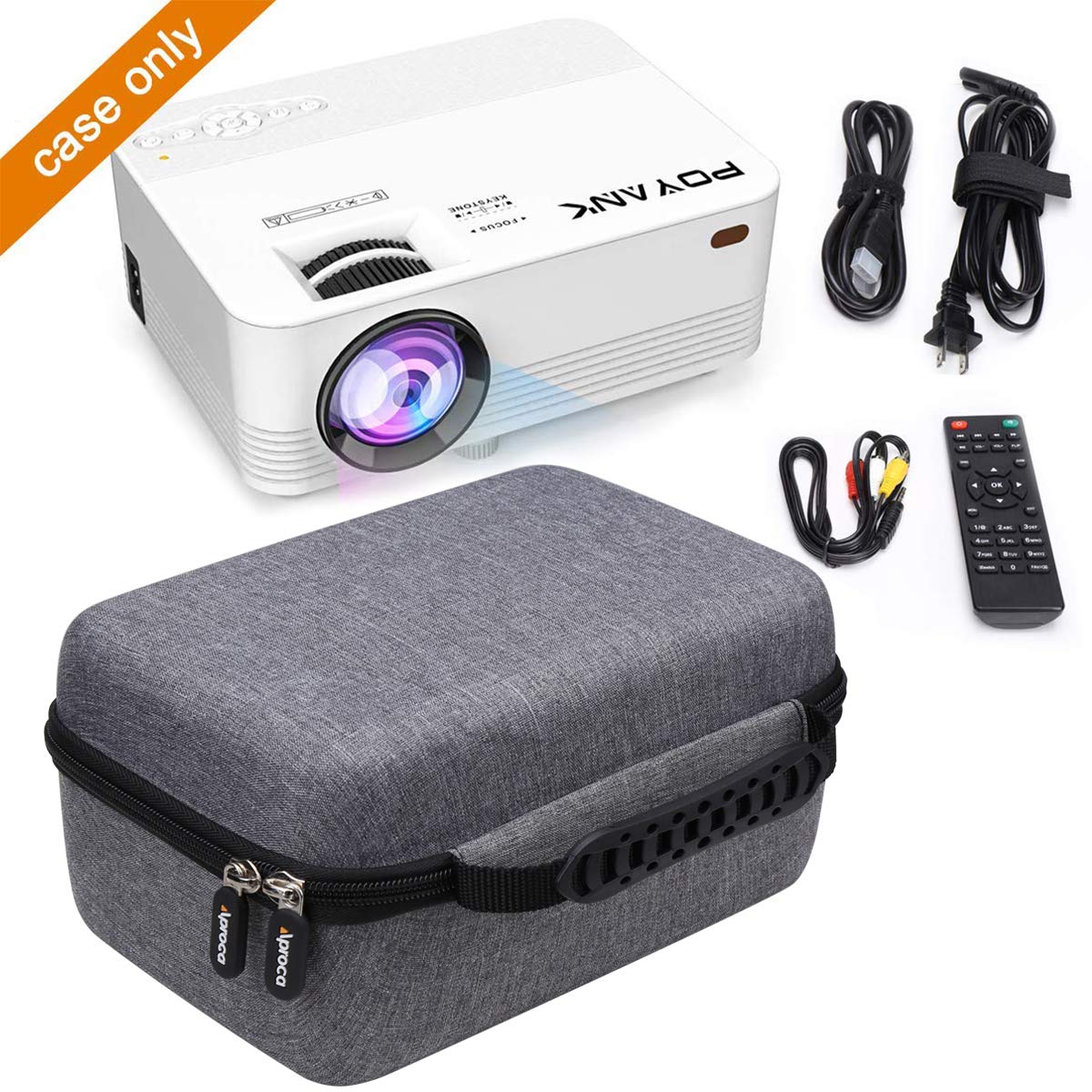 Aproca Hard Travel Storage Case for POYANK 5500Lumens [2020 Upgrade WiFi Projector] Mini Projector P18