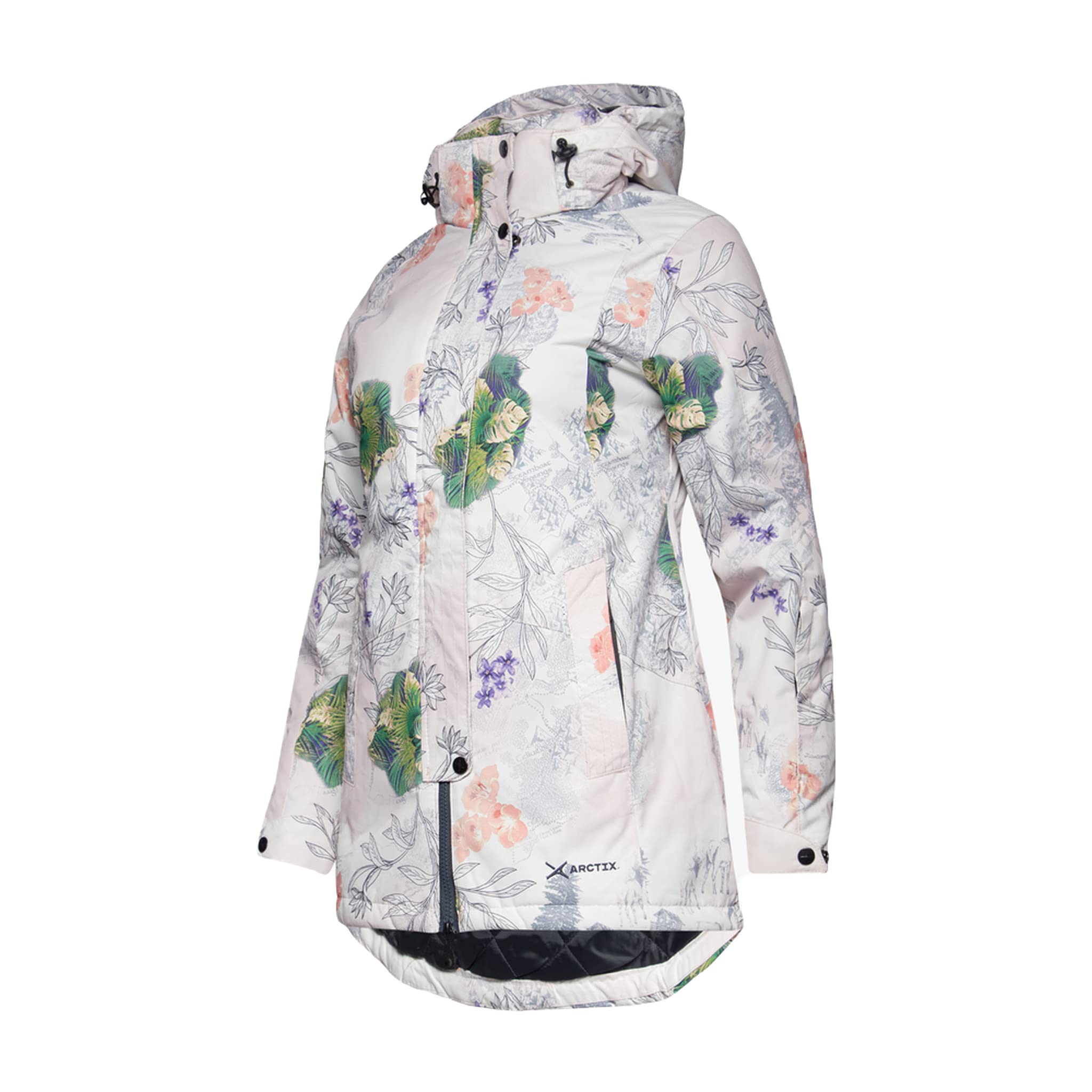 Arctix Women's Standard Gondola Insulated Jacket, Tropic Ski Print, 2X