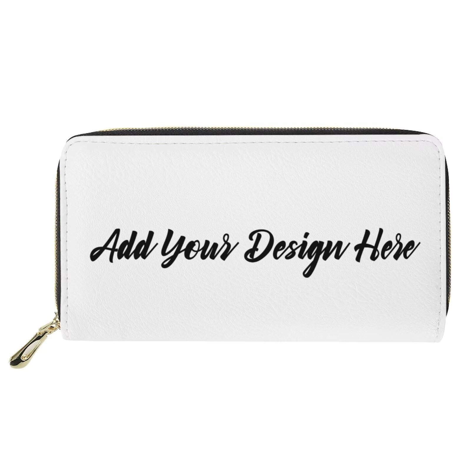 FOR U DESIGNS Fashion Women Pu Leather Purse Simple Polka Dot Black Zipper Wallet Passport Holder
