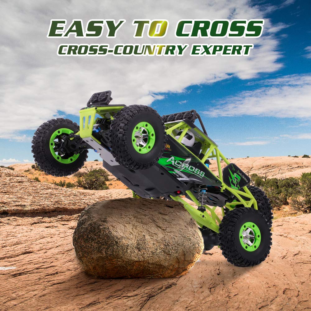 GoolRC WLtoys 12428 RC Car, 1/12 Scale 4WD 50km/h High Speed RC Rock Crawler, 2.4Ghz Remote Control Off Road Truck for Adults & Kids