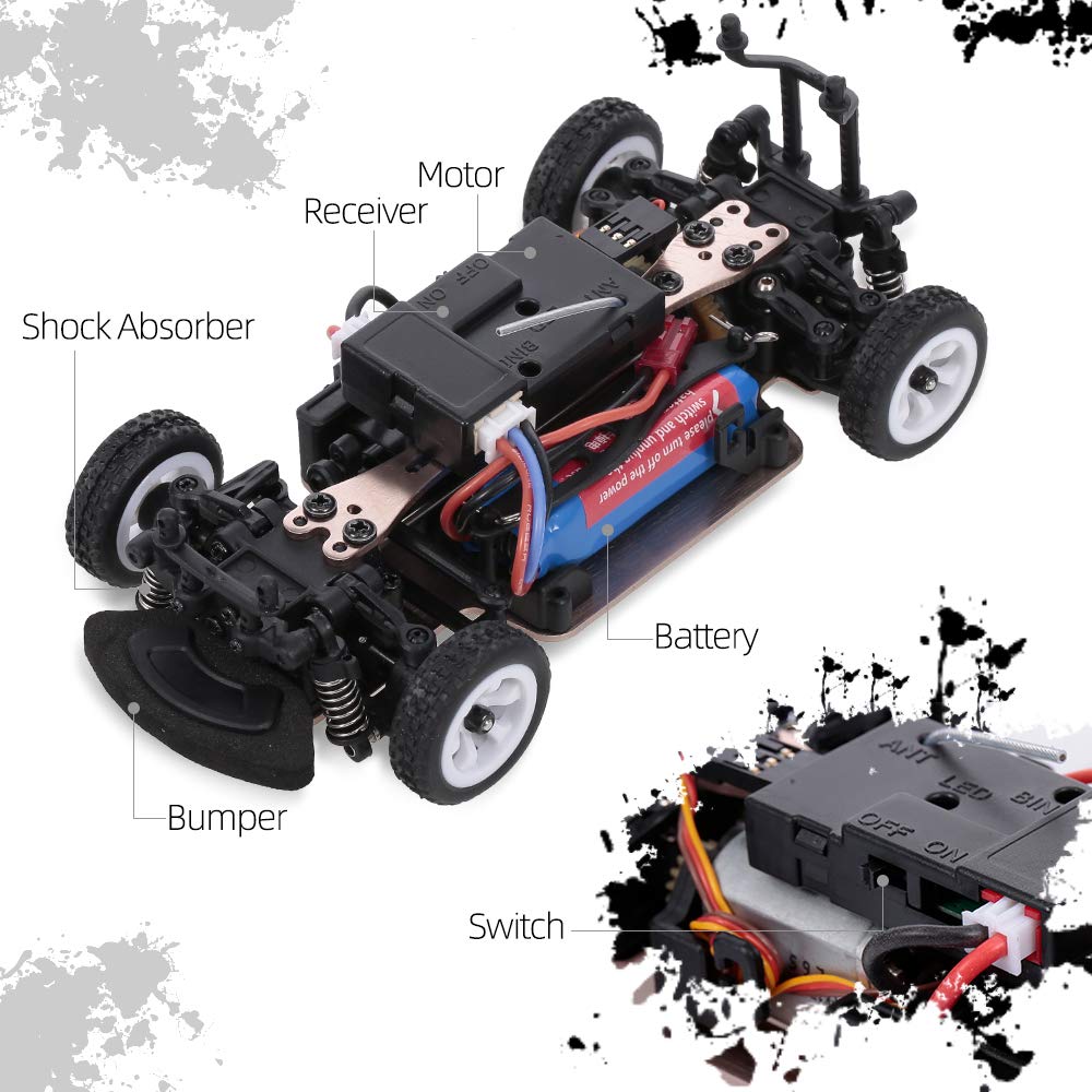 GoolRC WLtoys K989 RC Car, 1/28 Scale 2.4G Remote Control Car, 4WD 30KM/H High Speed RC Race Car Drift Car for Kids