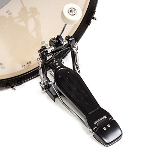Ashthorpe 5-Piece Complete Full Size Adult Drum Set with Remo Batter Heads - Red