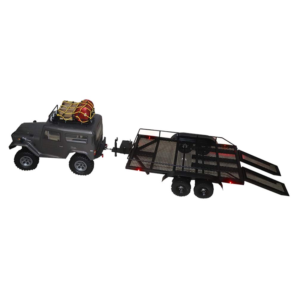 Goolsky Heavy-Duty Trailer Cargo Carrier Metal Kit for 1/10 Traxxas HSP Redcat RC4WD Tamiya Axial SCX10 D90 HPI RC Crawler Car DIY