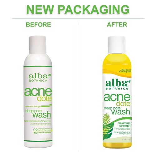 Alba Botanica Acnedote Maximum Strength Deep Pore Wash, 6 Oz