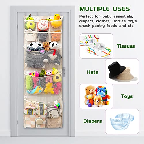 AVITORO 2 pack Hair Bows Holder+1 pack Over The Door Organizer Storage for Stuffed Animal Holder