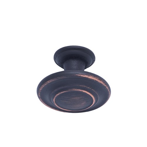 Amazon Basics Traditional Top Ring Cabinet Knob, 1.25-inch Diameter, Oil Rubbed Bronze, 10-Pack