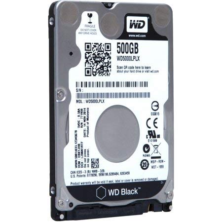 WD Black 500GB - 7200 RPM SATA 6 Gb/s 32MB Cache 7 MM 2.5 Inch - WD5000LPLX