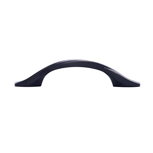 Amazon Basics Twisted Cabinet Handle, 4.5-inch Length (3-inch Hole Center), Oil Rubbed Bronze, 10-Pack